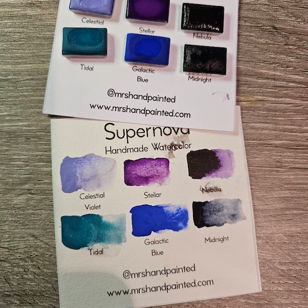 Handmade Watercolor Paints - SUPERNOVA - Artisan Paint Palette, Set of ...