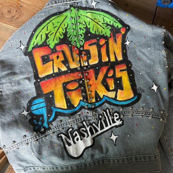 Cheer Mom Jacket • Painted Team Design • Made to Order • Thrifted ...