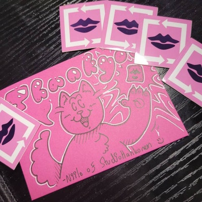 Ermes Costello kiss Vinyl Stickers - Etsy