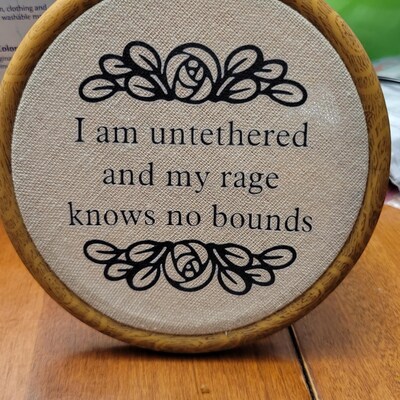 I'm a Little Ray of Pitch Black Wall Decor Faux Embroidery Funny Home ...