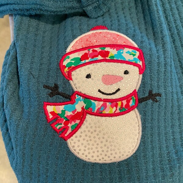 Snowman Applique Design - 7 Sizes 10 Formats Christmas Embroidery ...