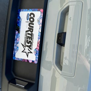 Stained Glass License Plate Frame, Floral Pink Peony Vanity Car Tag ...