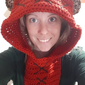 Wookie/ewok Hood PATTERN ONLY Crochet Sizes: 0-3 Month, 3-6 Month, 6-9 ...