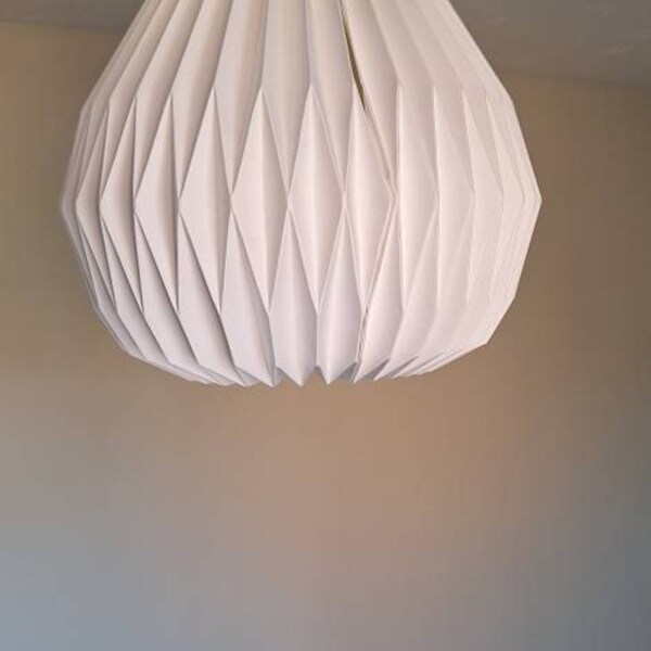 Oval Origami Paper Lampshade - Etsy UK