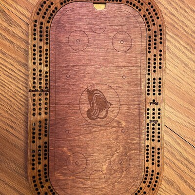 Hockey Cribbage Board: Custom Board, Add Your Logo or Team, Wooden ...