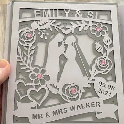 Personalised Wedding Papercut Card - Etsy