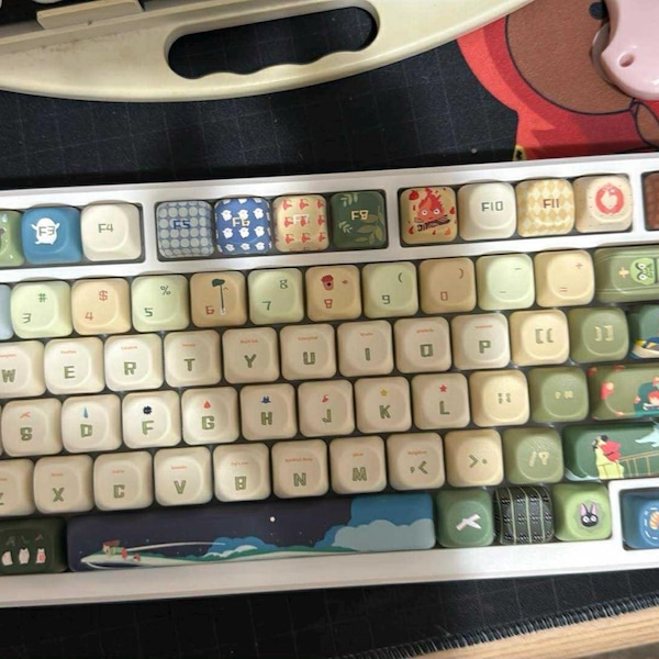 Ghibli Kiki Anime Japanese Style Keycap 140 Set | PBT Custom & Handmade ...