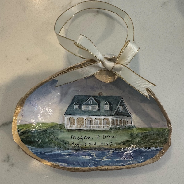 Coastal Seashell Christmas Ornament | Hand-painted Sandpiper Santa Hat ...