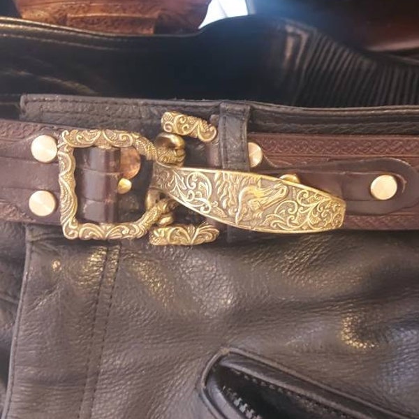 Handmade Littleton Cavalry Leather Belt Mens Street Wear Belts,men's ...