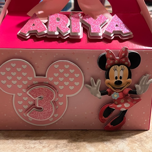 Minnie Mouse Favor Boxes: Party Decoration, Gift Box - Etsy