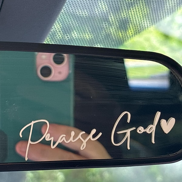 Praise God Mirror Decal Sticker Car Accessories Positive Affirmations ...