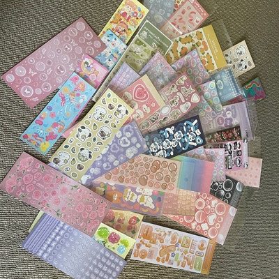 20 Korean Stickers Sheet Package Set Mystery Kawaii Stickers Pack Polco ...