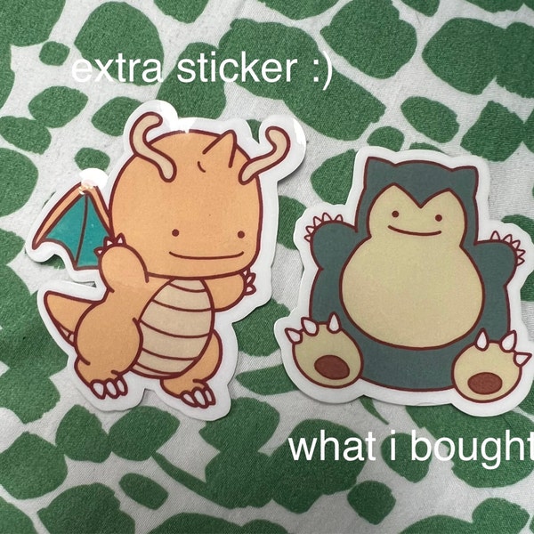 Ditto Eeveelution Sticker Set | Vinyl | Pokemon | Waterproof - Etsy