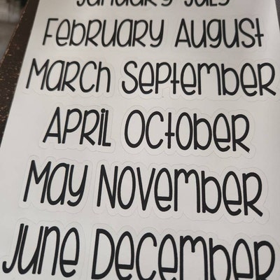 Large Days of the Week Stickers for Planners, Organizers and Bullet ...