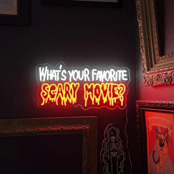 Scary Movies Neon Sign: Horror Movie Room Decor - Etsy