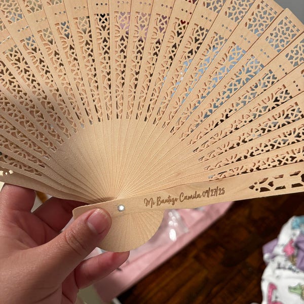 Bulk Mis Quince Años Fans With Tassel, Personalized Handheld Fan ...