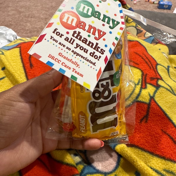 M&ms Thank You Gift Tag Printable Teacher Appreciation Week Nurse ...