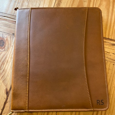 Personalized Leather Portfolio Letter Size Organizer Folders - Etsy