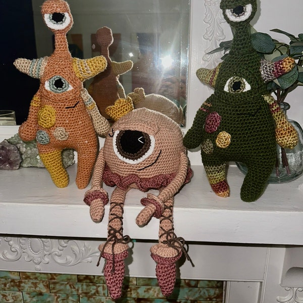 Crochet Monsters Pattern Set 2 in 1 / Crochet Ballerina Doll Pattern ...