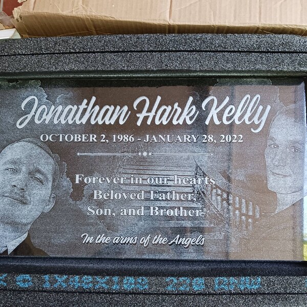 Custom Headstones 24x12x4, Full Color, Personalized Headstones, Headstones for Cemetery, Human ...