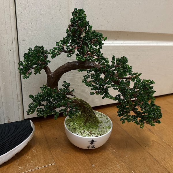 Beaded Christmas Trees of Different Height and Pattern, New Year Gift ...