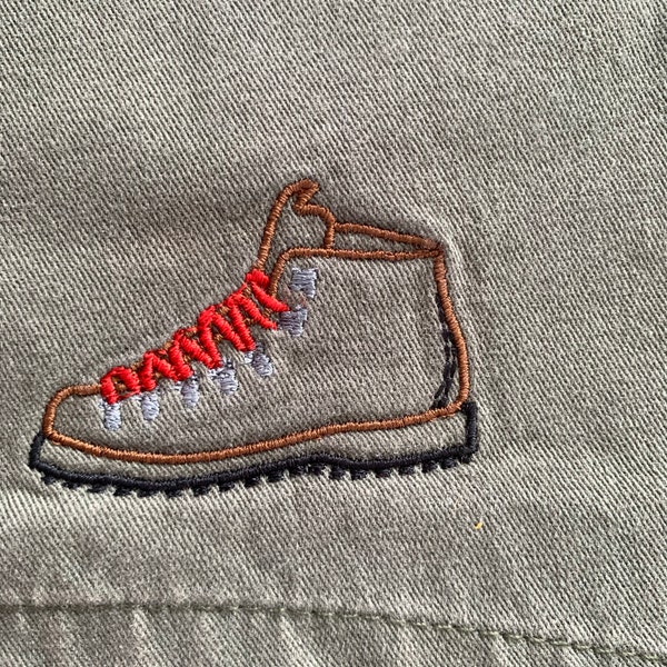 Hiking Boot Camping Backpacking Appliqué Design Download for Embroidery ...