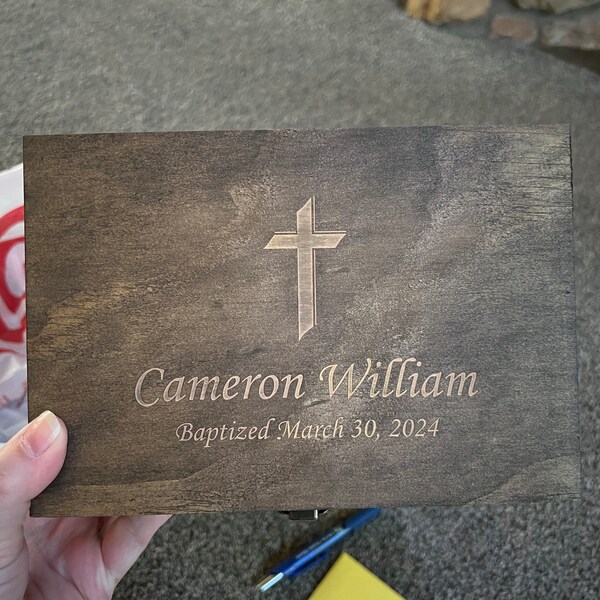 Baptism Gift, Baptism Memory Box, Keepsake Box, Baptism Gift for Boy ...