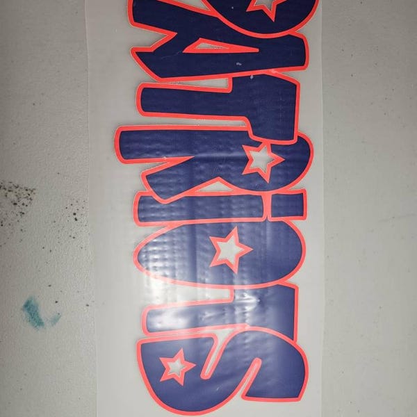 Patriots Svg Png, FTBLL Patriots Navy and Red Letters Design Png - Etsy