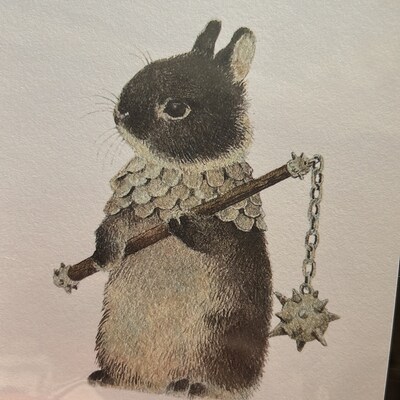 Bunny With Flail Print - Etsy