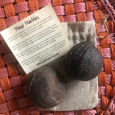 Moqui Marbles, Set-of-2, Shaman Stones, Moki Balls, Sandstone, Iron ...