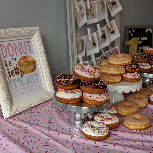 Donut Be Jelly/ Doughnut Party Pun Word Art/ Printable/ First Birthday ...