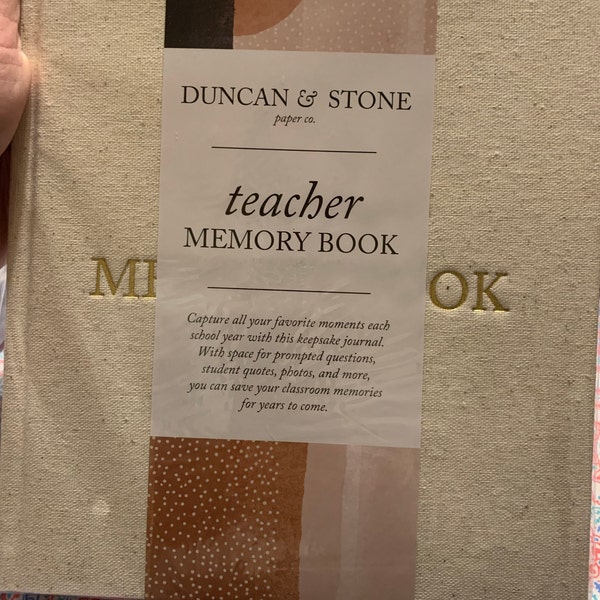 Linen Teacher Memory Book: Keepsake Journal for Teacher Appreciation or ...