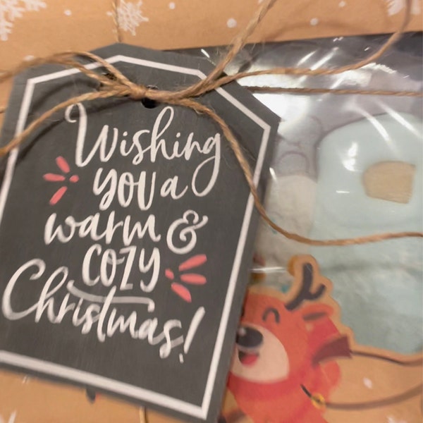 Christmas Gift Tag | Wishing You a Warm and Cozy Christmas | PRINTABLE ...