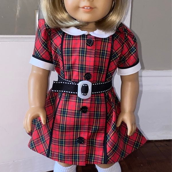 Victorian Era Doll Cape, Capelet and Bonnet Plaid Wool Blend Handmade ...