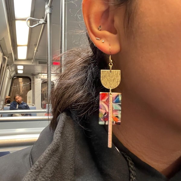Color Pop Statement Earrings | Eco-friendly Acetate Earrings | Fun ...