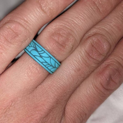 Pattered Silicone Rings, Stackable, Water Proof, Wedding, Eco Friendly ...