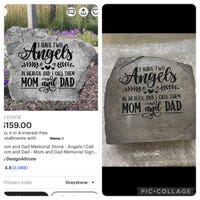 Monogram Last Name Rock - Engraved Stone - Personalized - Garden Stone ...