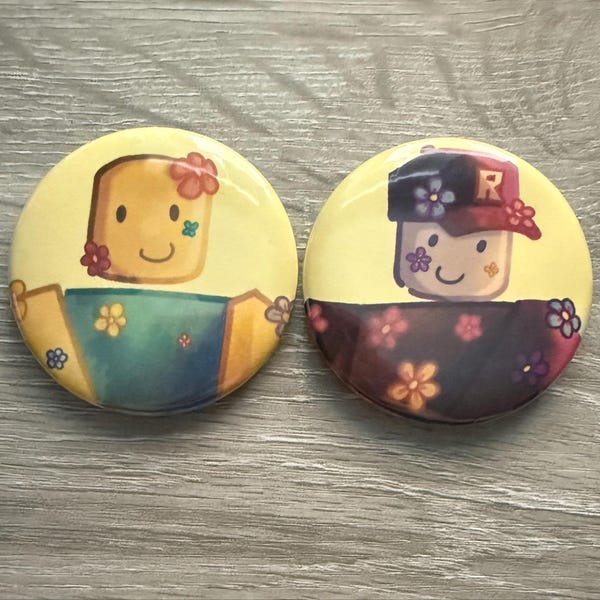 Roblox Guest & Noob Matching Pin-back Button Badge Set of 2 - Etsy