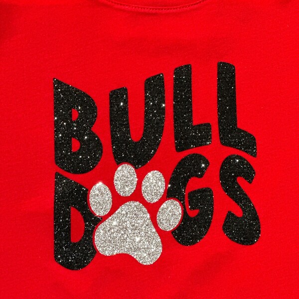 Bulldogs Paw Print School Mascot Name Svg PNG INSTANT DOWNLOAD Print ...