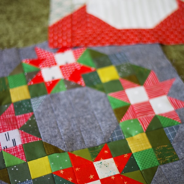 Digital PDF Quilt Block Pattern|christmas Wreath Quilt Block Pattern (3 ...