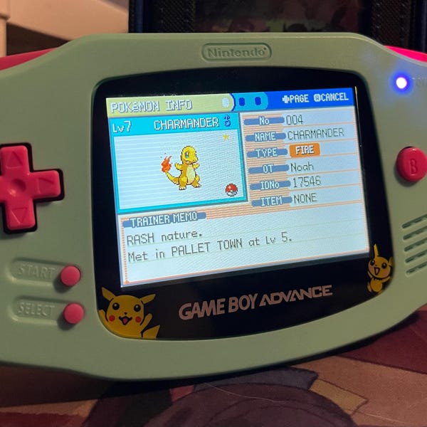 N64 FUNTASTIC Themed Smoke Black Custom Gameboy Advance W/ GBA IPS ...