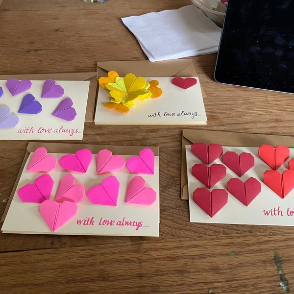Pocket Origami Hearts With Custom Message Set of 16 to Gift Clients ...