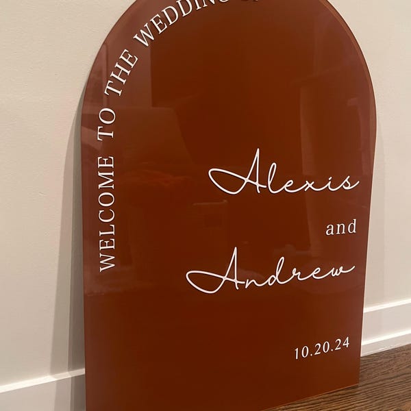 Acrylic Welcome Wedding Sign, Custom Acrylic Wedding Sign, Personalized ...