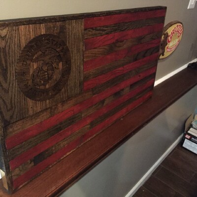 Handmade American Flag Using Reclaimed Wood, Rustic American Flag ...