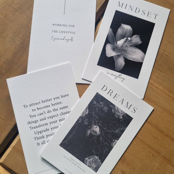 Printed Aesthetic Journaling Planner Cards | Transparent 4 Pockets ...