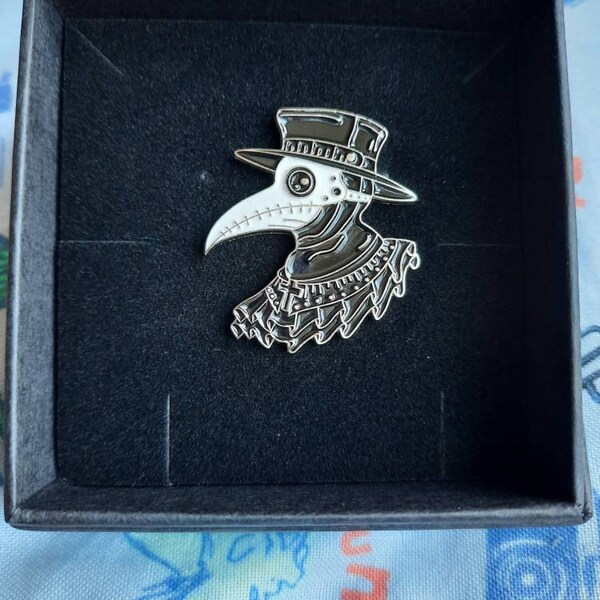 Plague Doctor Pin Badge and Gift Box - Etsy