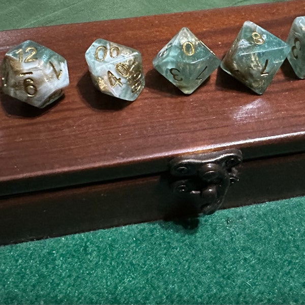 Royal Seastone Dice Set (made to Order) - Etsy