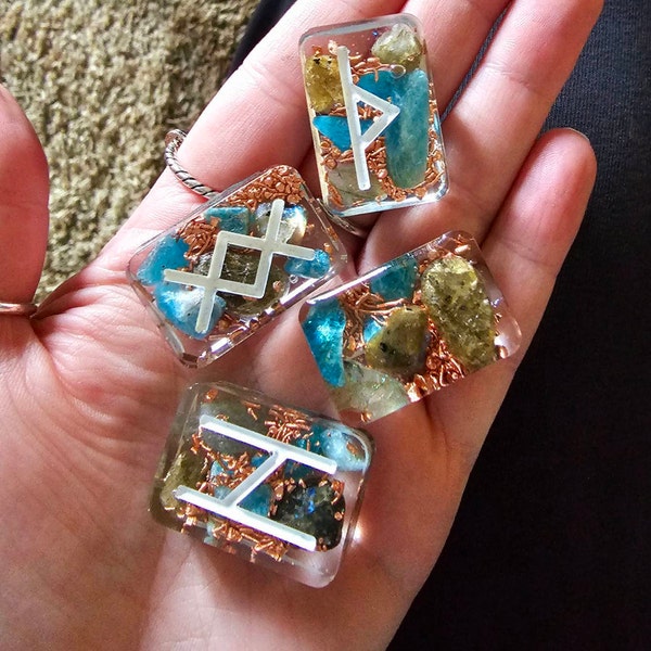 Magical Sparkle Glitter Bling Elder Futhark Viking Resin Runes by KJ ...