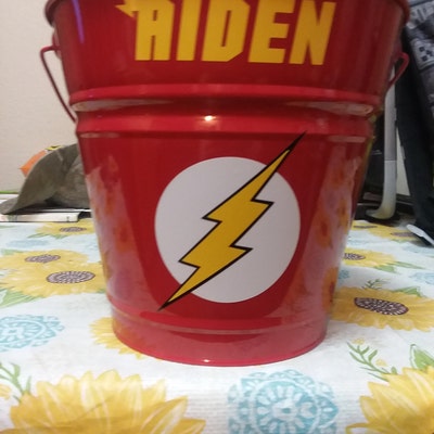 The Flash Superhero the Flash Bucket Personalized Easter Basket Custom ...