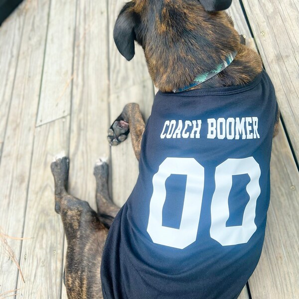 CUSTOM PET Jersey Tank T-shirt Personalized ANY Color Name Number Dog ...